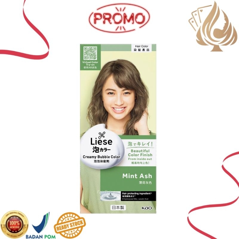 Jual Liese Creamy Bubble Hair Color Mint Ash Cat Rambut | Shopee Indonesia