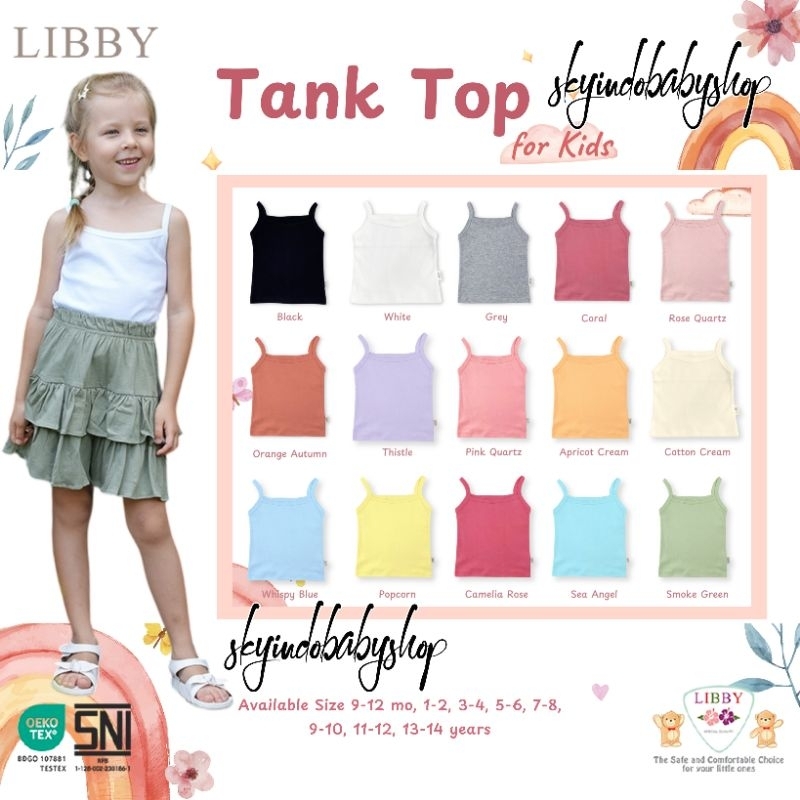 Jual Libby Tank Top Polos | Kaos Dalam | Pakaian Dalam 9 Bulan - 14 Tahun | Girl | Earth Colors ...
