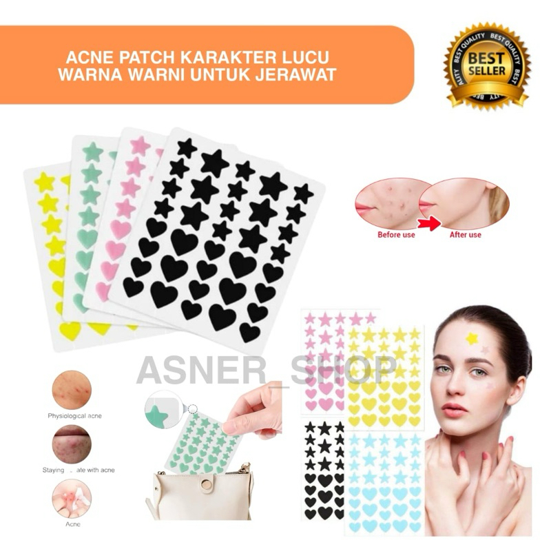 Jual Acne Patch Jerawat Stiker pimple Tempel Motif Star Love | Shopee ...
