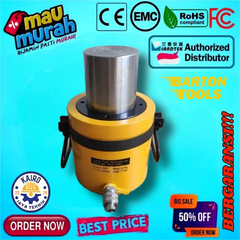 Jual 100 Ton 100mm Medium Hydraulic Cylinder FCY BARTON Hidrolik Silinder | Shopee Indonesia