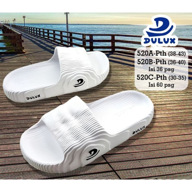 Jual dulux 520b putih sandal slop dewasa pria wanita sandal slide ...