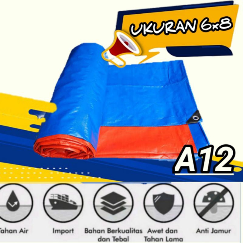 Jual terpal plastik Korea A12 ukuran 6x8 tahan air dan tebal | Shopee ...