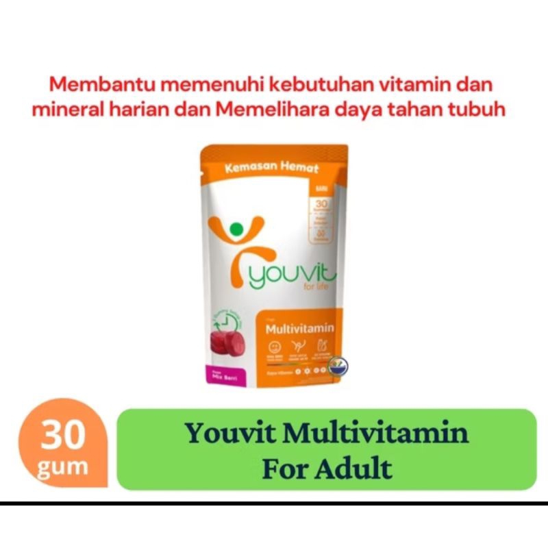 Jual Youvit Multivitamin 30Gum. Termurah!!!!! | Shopee Indonesia