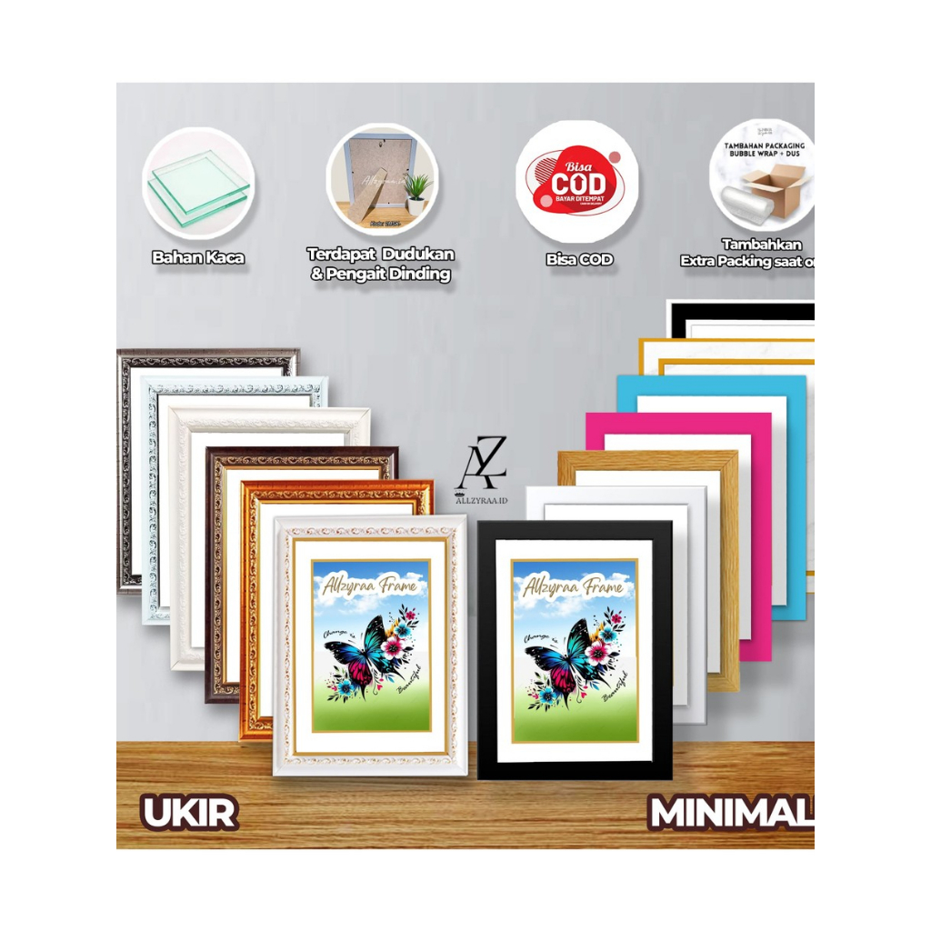Jual Bingkai Foto Mini Kaca 3R / 9x12,5 cm Murah || Termurah Figura ...