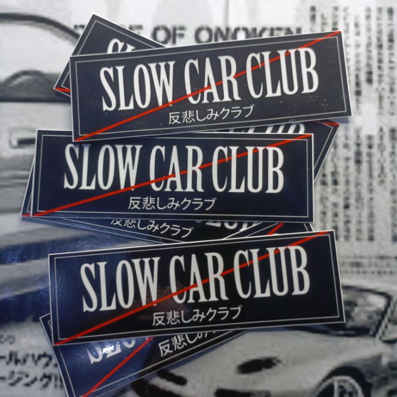 Jual sticker slow car club. sticker jdm japan | Shopee Indonesia