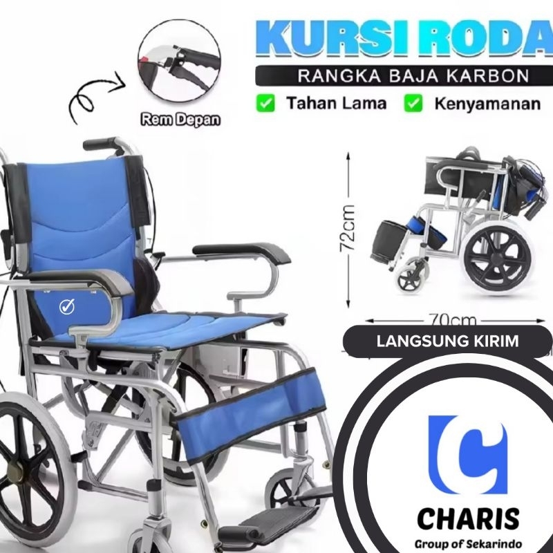 Jual KURSI RODA LIPAT TRAVELING PORTABLE PREMIUM ERGONOMIS KOKOH ...