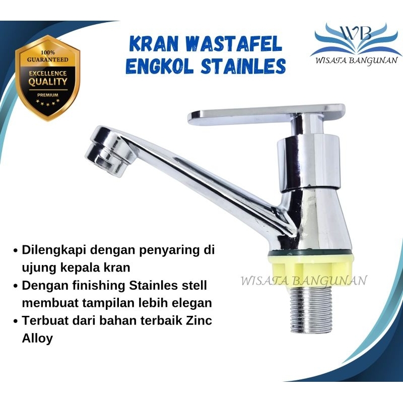 Jual Keran Kran Wastafel Cuci Tangan ENGKOL Stainless steell | Shopee ...