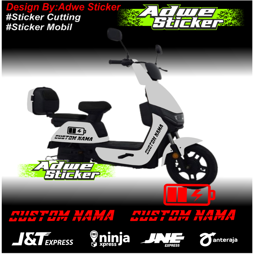 Jual Sticker Sepeda Listrik Custom Sticker Viral Buat Semua Jenis ...