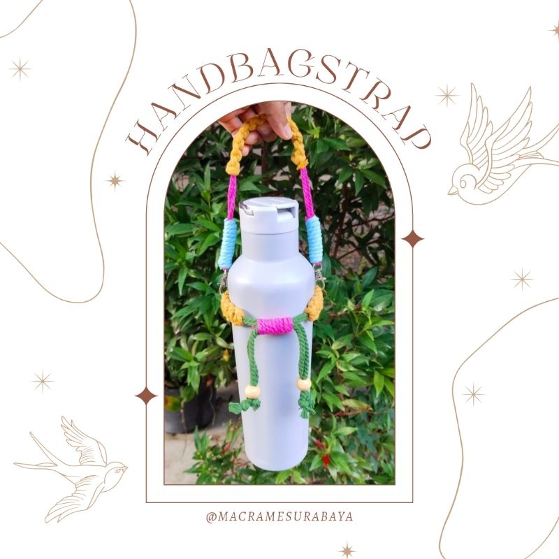 Jual Tali Botol | Botol Strap macrame | Bottle holder Macramesurabaya ...