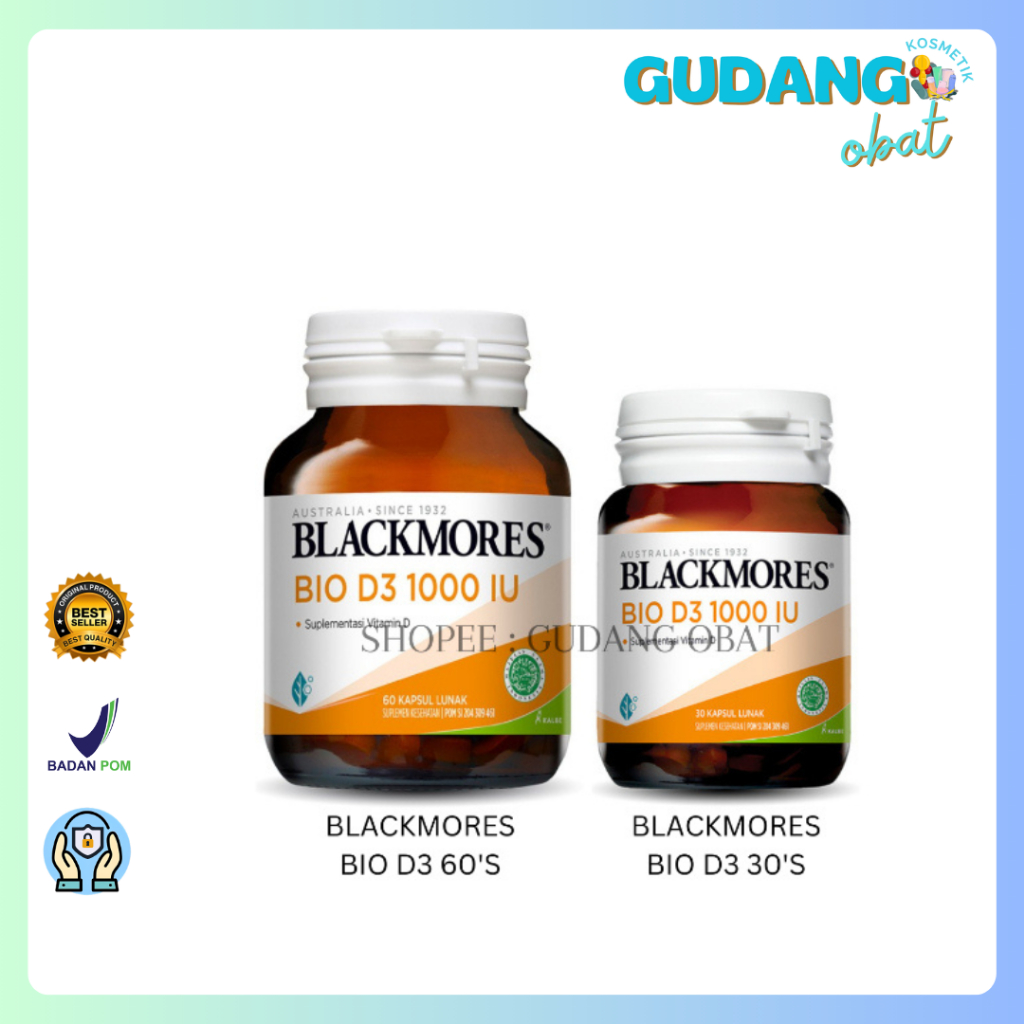Jual Blackmores Vitamin D3 1000, Blackmores Bio D3 1000 IU 60's, Blackmores Bio D3 1000 IU 30's ...