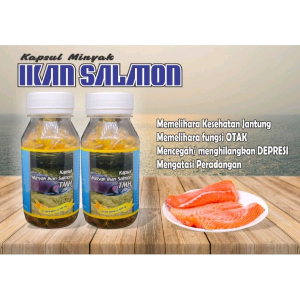 Jual obat herbal kapsul minyak ikan salmon isi 100 kapsul mencerdaskan ...