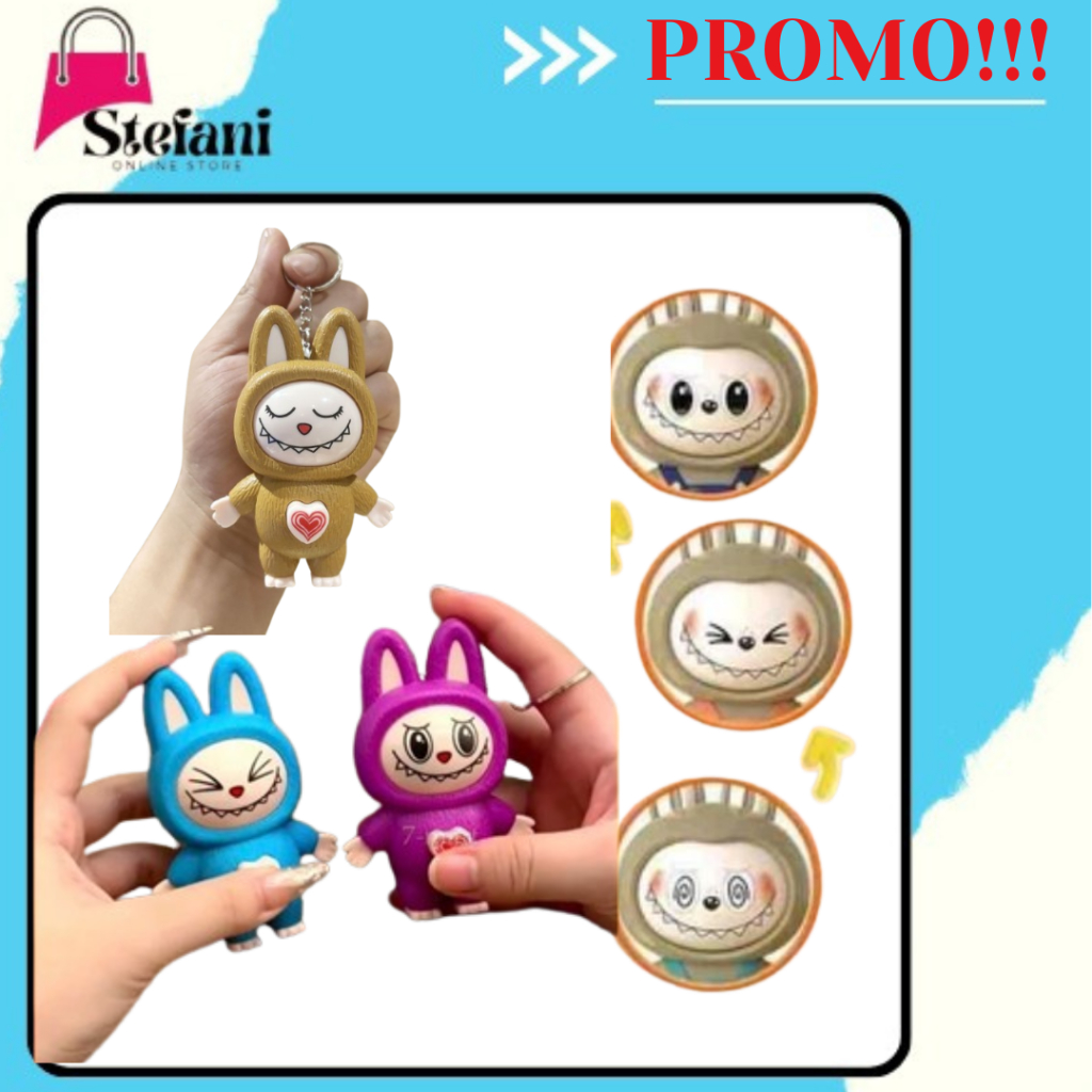 Jual Face Changing Labubu Key Chain Ganti Wajah Mainan Labubu Hadiah ...