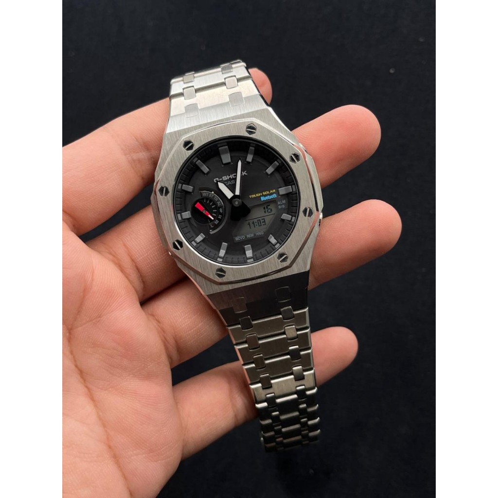 Jual Casio G-Shock GA-B2100-1ADR Mod Bluetooth Original Gen3 Steel ...