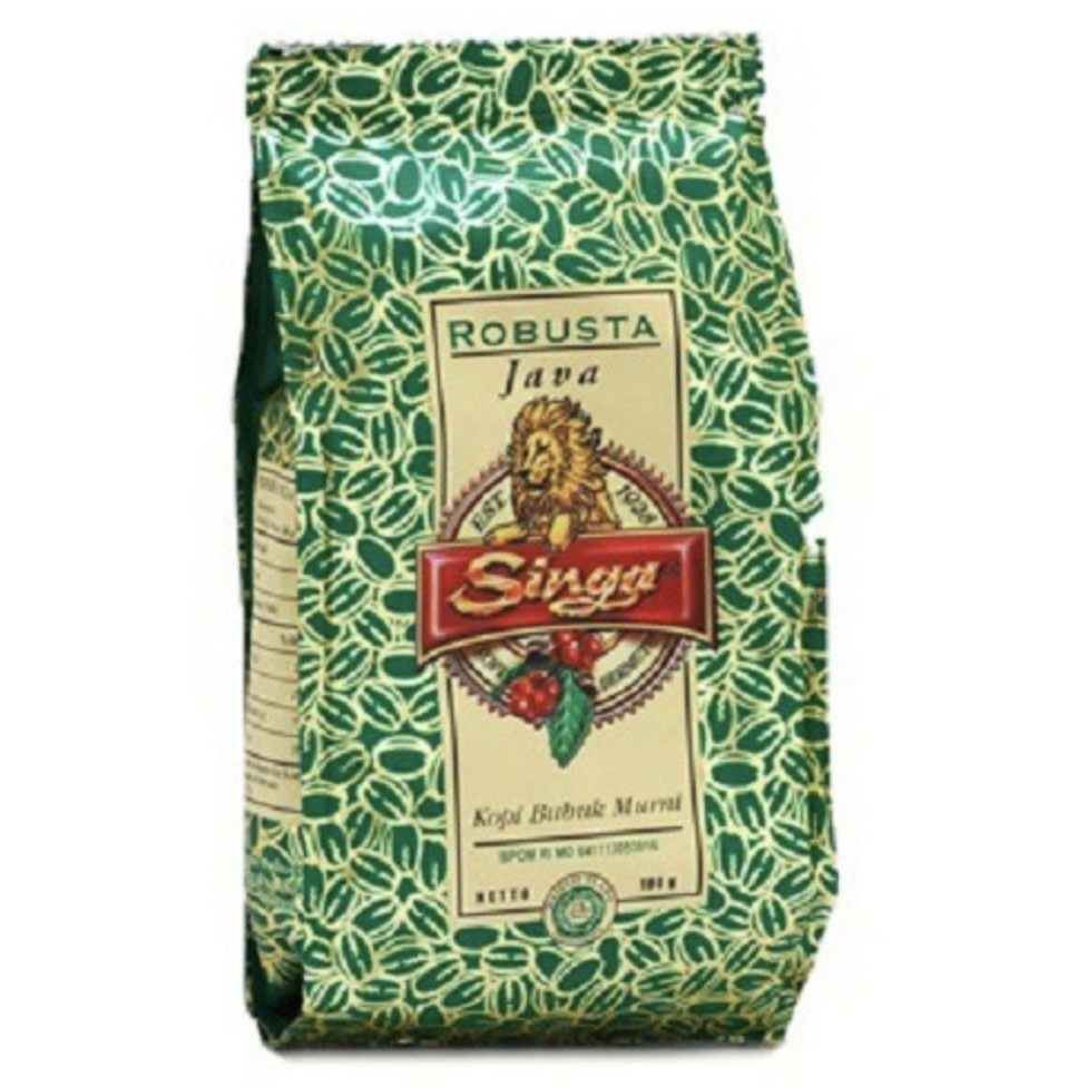Jual Kopi Singa Robusta Java 180 gram Kopi Singa Bubuk Hijau Kopi Hitam ...