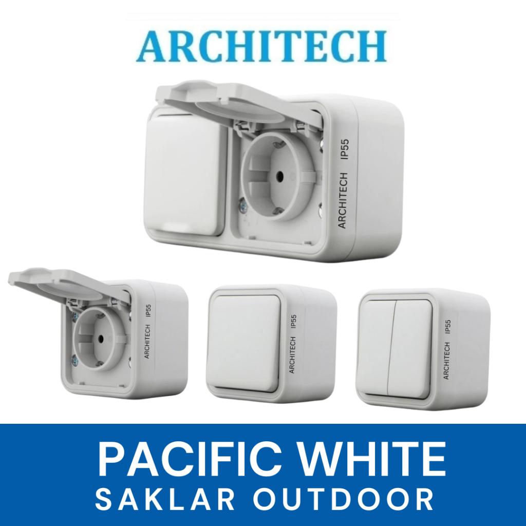 Jual Architech Saklar Stop Kontak Waterproof Outdoor Pacific V12 ...