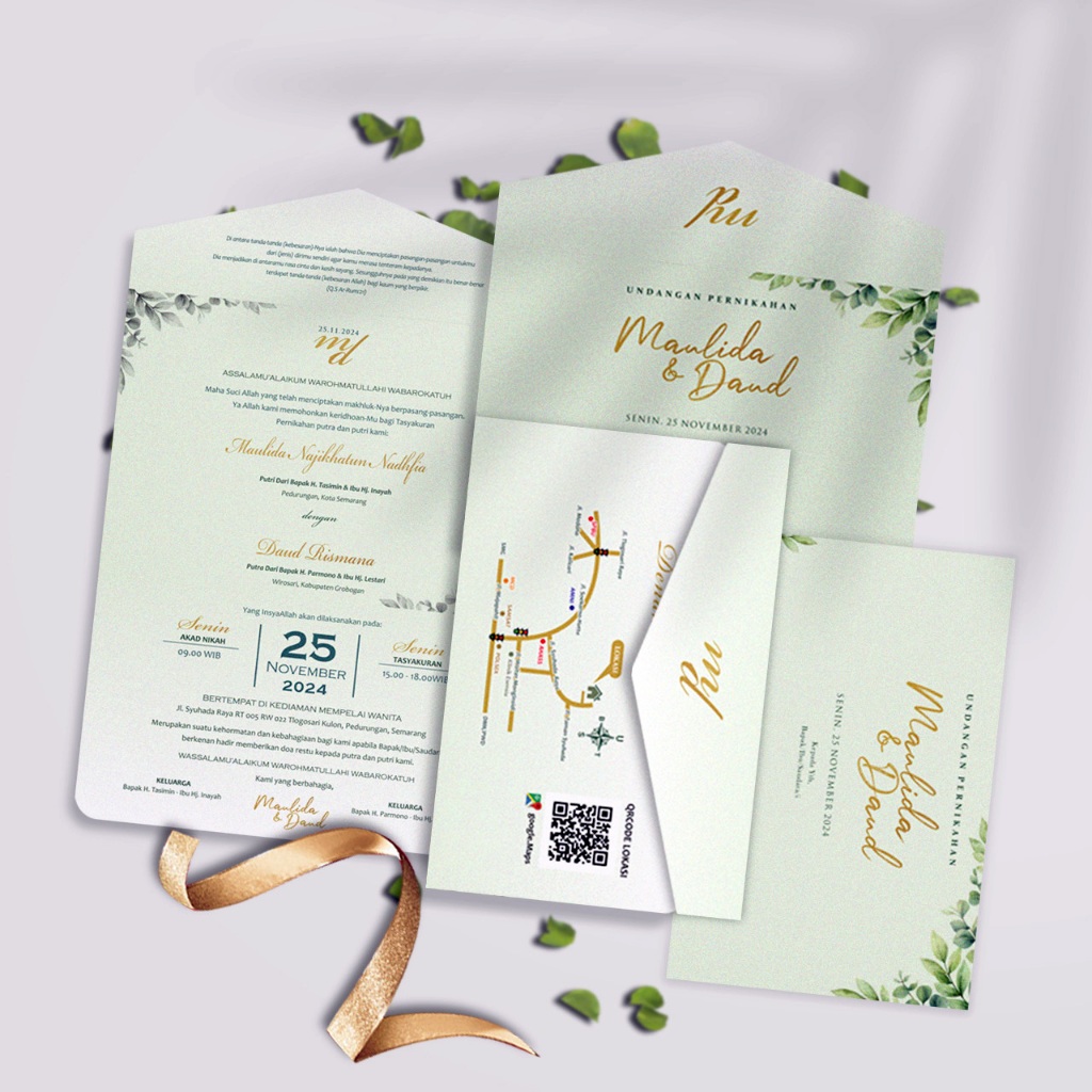 Jual Undangan pernikahan semi amplop RJB jasmin 200 gsm 14x21 cm ...