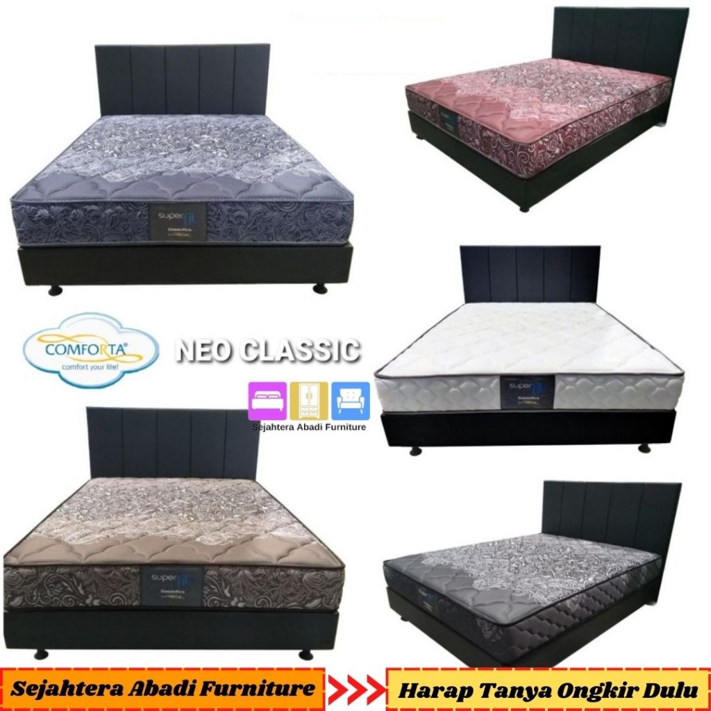 Jual comforta springbed superfit neo classic standard matras & full set ...