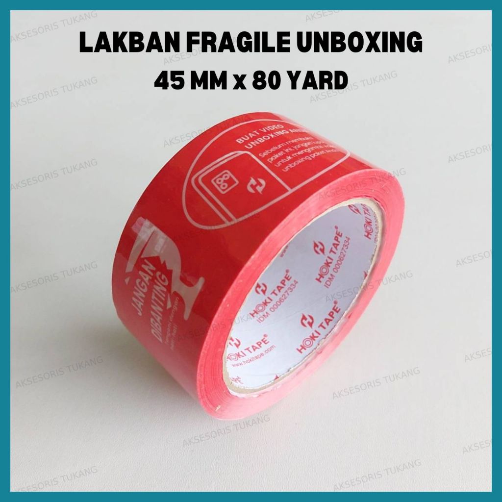 Jual Lakban Fragile Unboxing 2 Inch 45mm x 80 Yard Isolasi Tape Selotip Unboxing 45 mm | Shopee ...