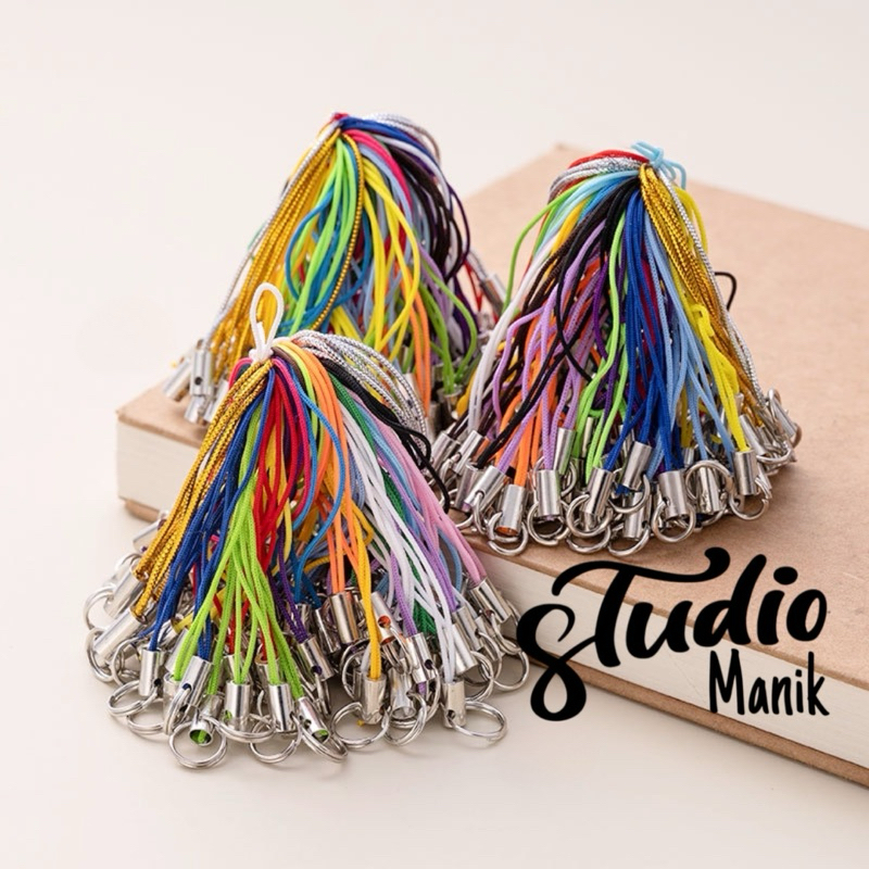 Jual Tali Phone Strap Keychan Ganci Plus Ring (10 pcs) | Shopee Indonesia