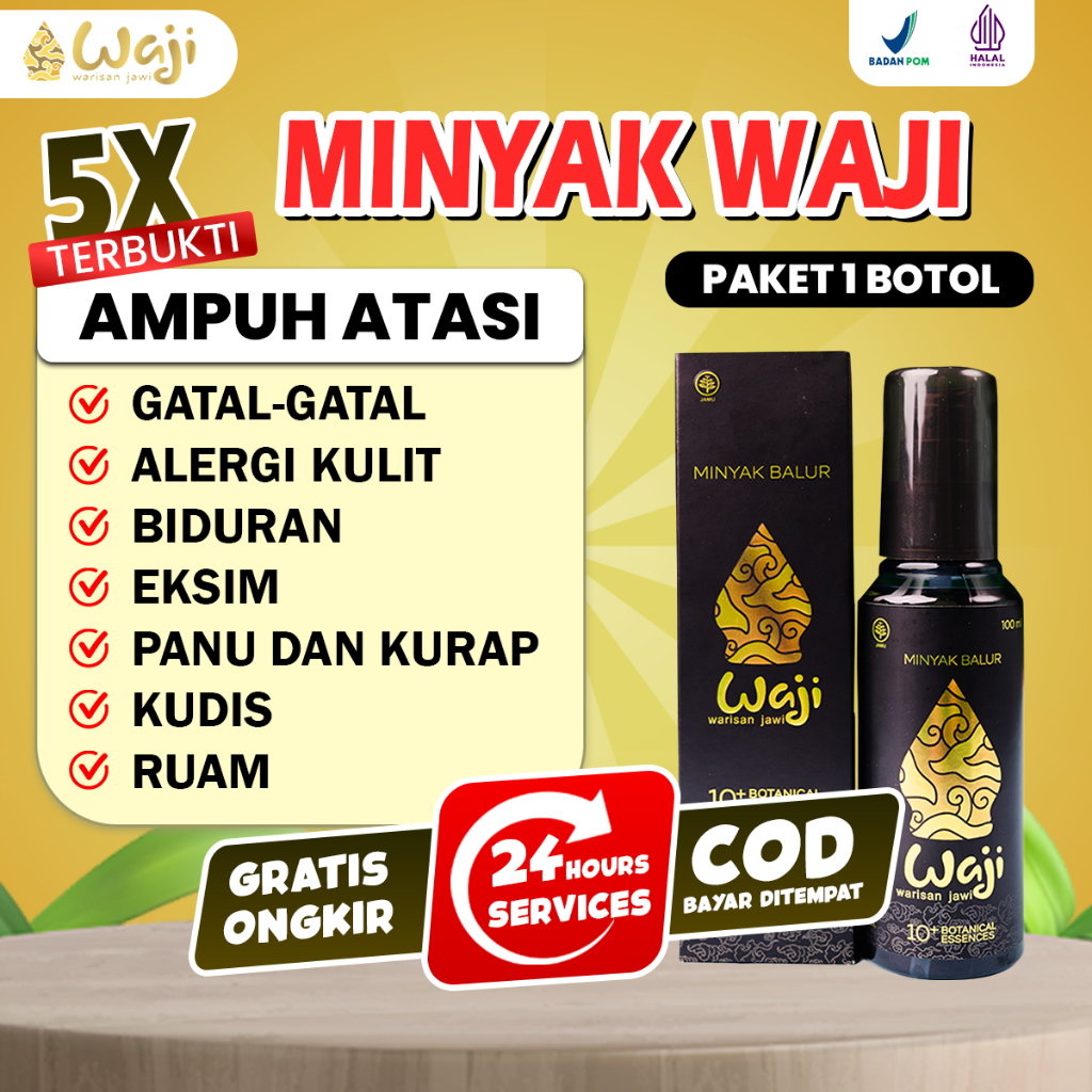 Jual Minyak Waji 1 Botol Atasi Masalah Kulit Alergi Gatal-gatal Ruam ...
