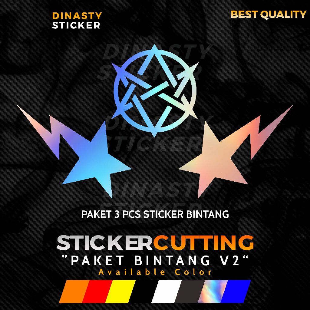 Jual STICKER STIKER CUTTING PAKET BINTANG V2 | Shopee Indonesia