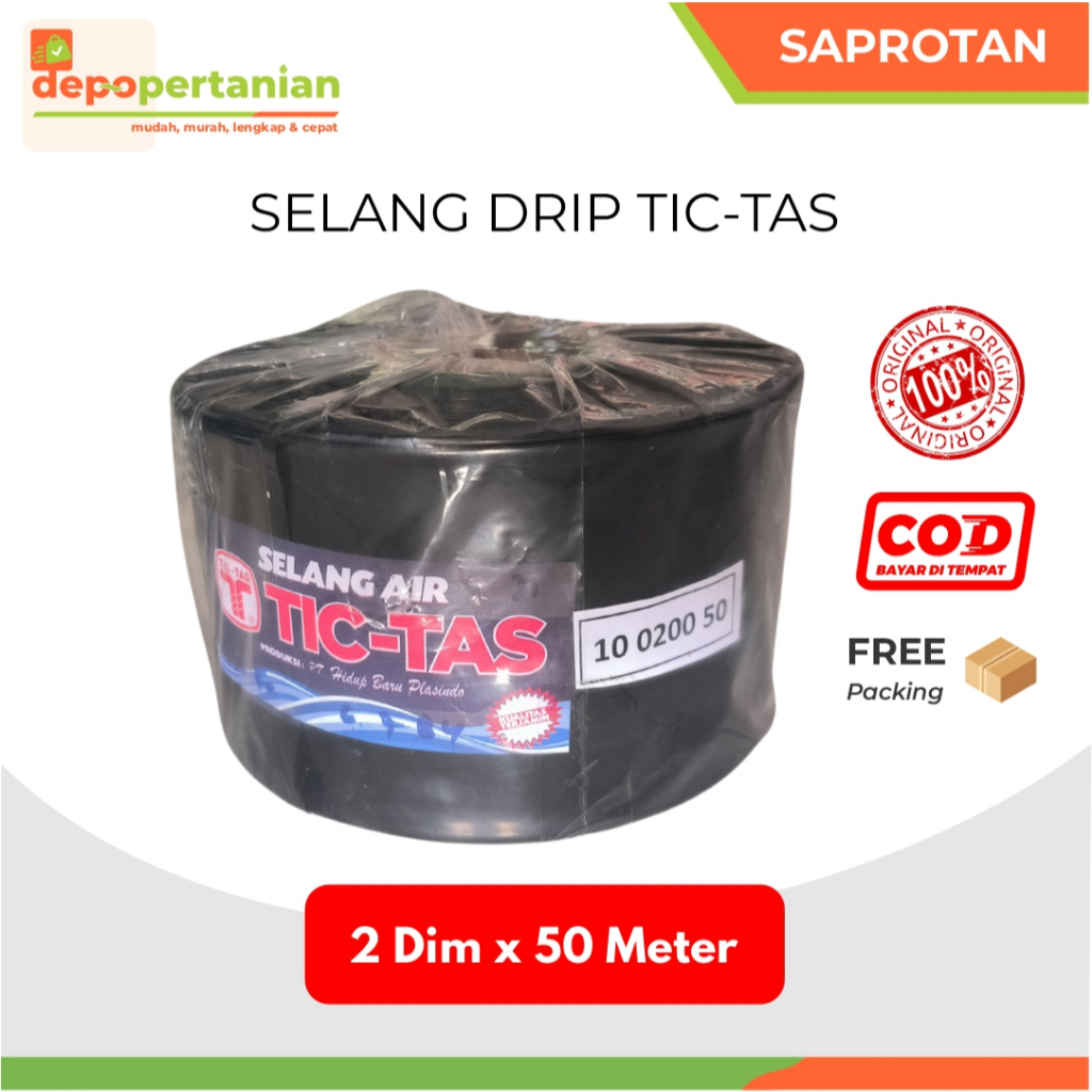 Jual Depo Pertanian - Selang Drip Irigasi Cap Tic Tas 2 Dim x 50 Meter ...