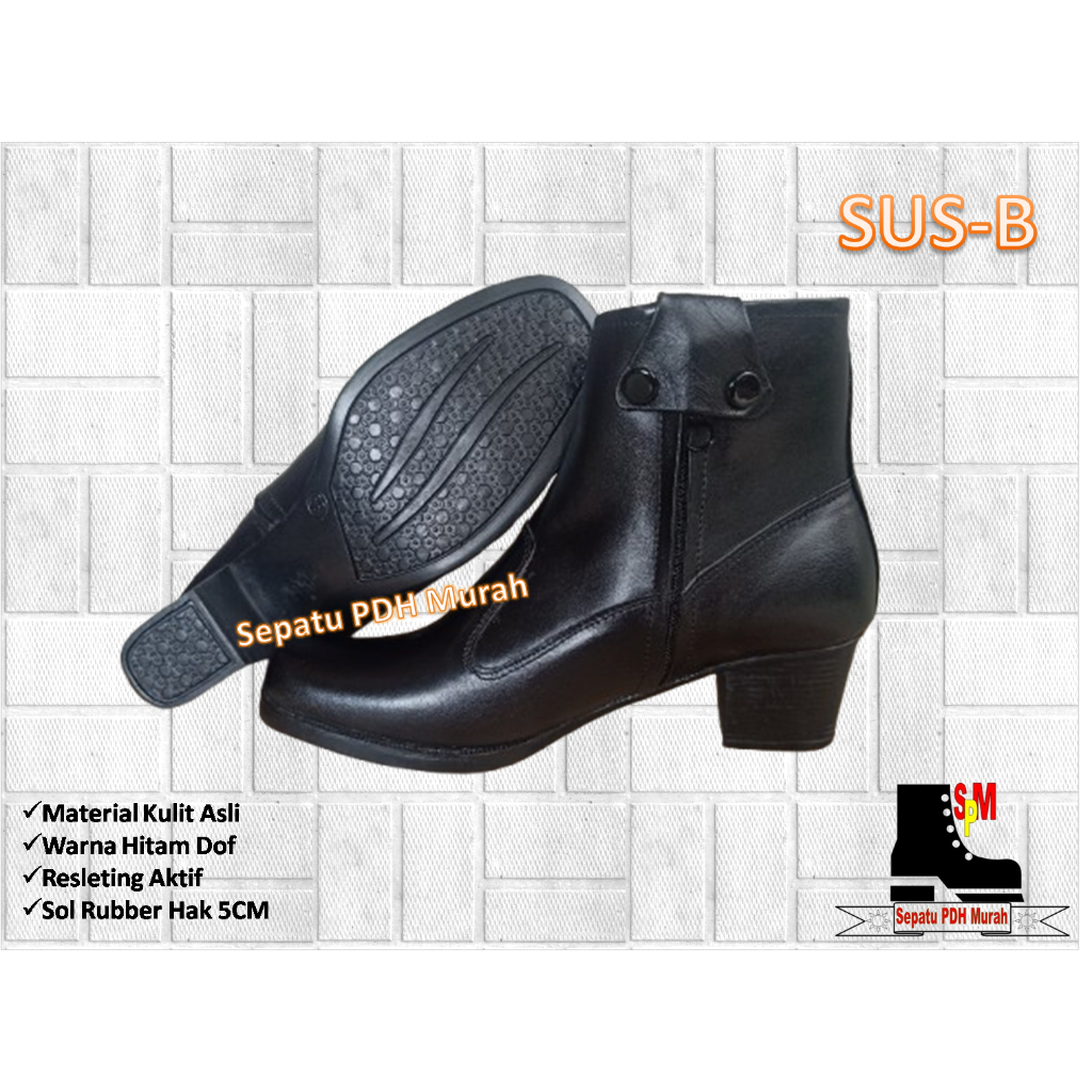 Jual Sepatu PDH Polwan seri Sus.B Standar TNI-Polri| Best Quality ...