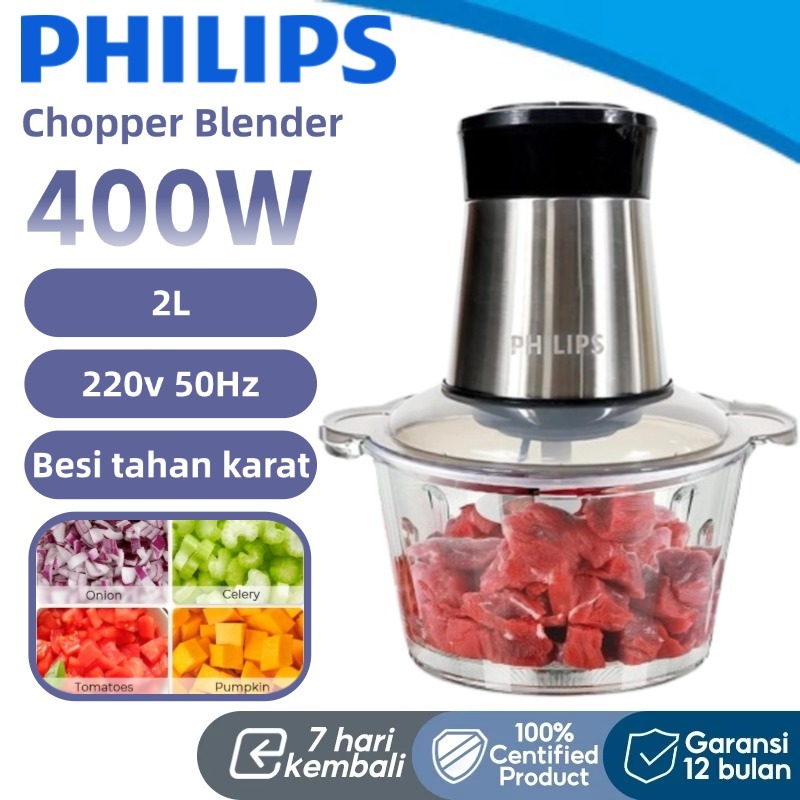 Jual Chopper Philips Original Daging Blender Bumbu Electric Penggiling ...