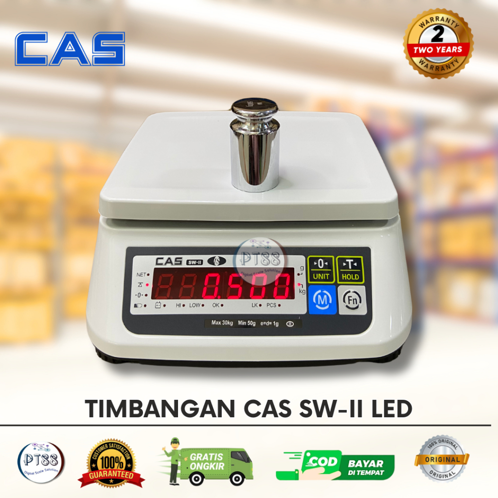 Jual timbangan digital 15kg CAS SW-II LED / timbangan dapur SW-II LED 15kg | Shopee Indonesia