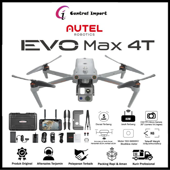 Jual AUTEL EVO MAX 4T Powerful Thermal Drone - Autel Robotics EVO Max ...