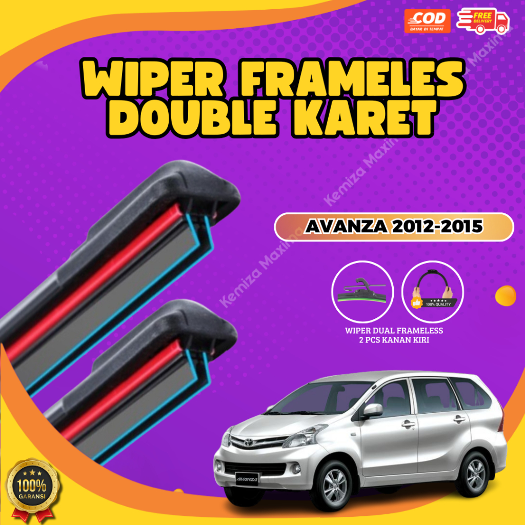 Jual Wiper Mobil Double Dual Karet Frameless Premium - AVANZA VELOZ 2012-2014 (20-14 INCI ...