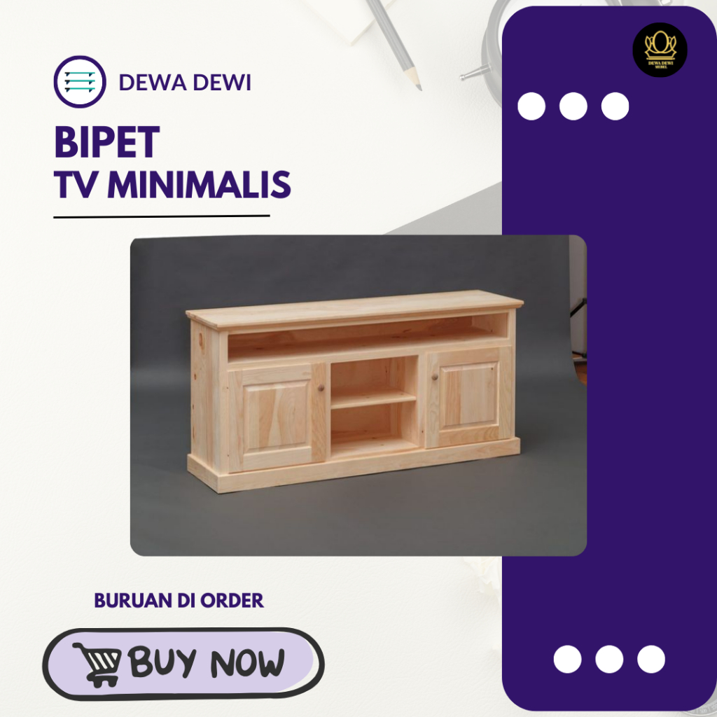 Jual Bipet TV kayu minimalis berkualitas | Shopee Indonesia
