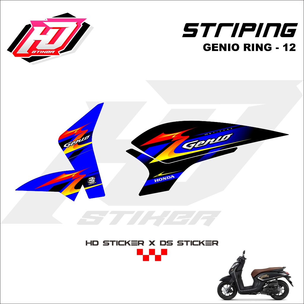 Jual Stiker Striping Genio Sticker honda Genio 2022 2023 2024 List ...