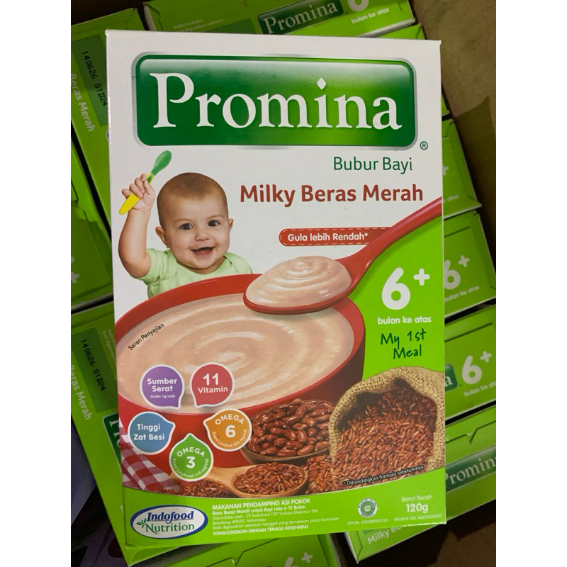 Jual Promina Bubur Bayi Milky Beras Merah 6+ bulan 120g | Shopee Indonesia