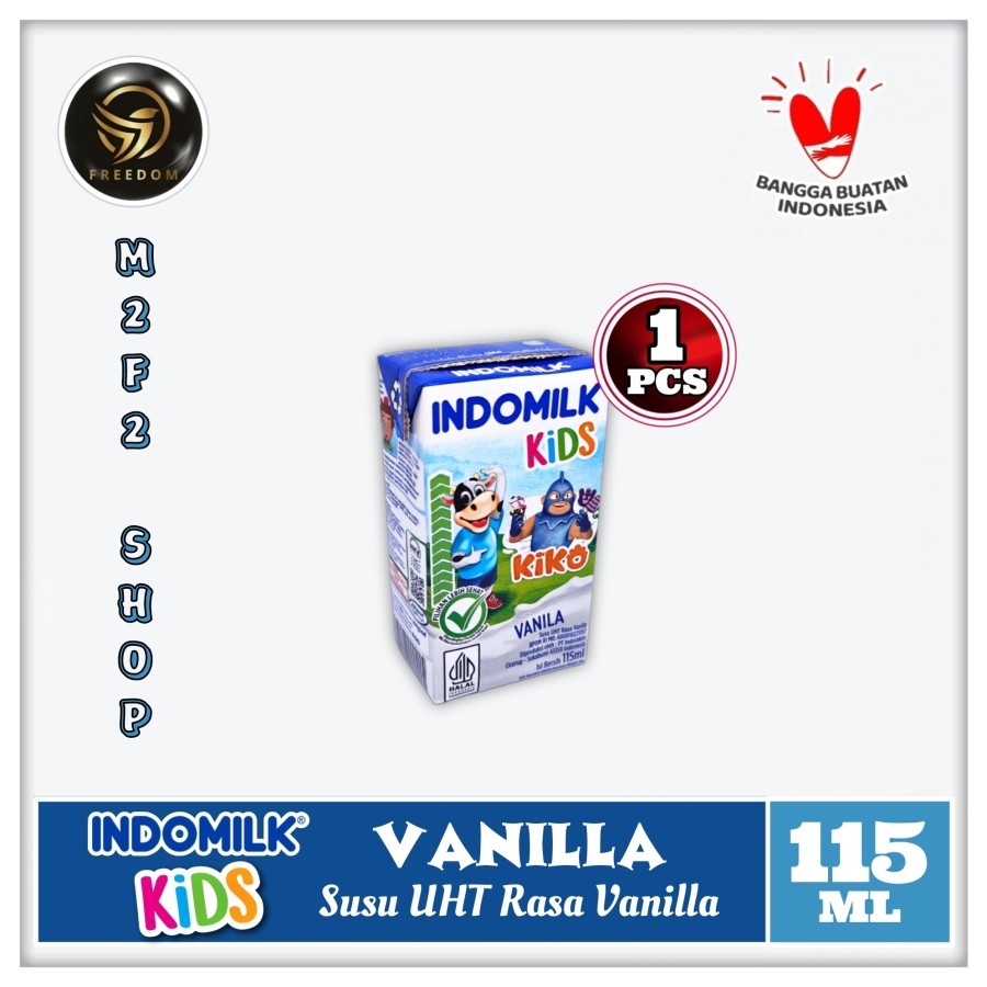 Jual Susu Indomilk Kids Kotak UHT Rasa Vanila | Vanilla - 115 ml (Kemasan Satuan) | Shopee Indonesia