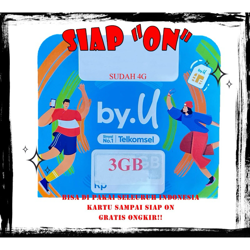 Jual KARTU PERDANA BY U 3GB FRESH EXP PANJANG | Shopee Indonesia