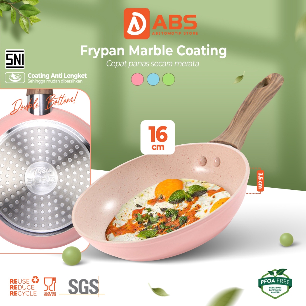 Jual ABS X Tifale Lumi Frypan Penggorengan Granite Fry Pan Teflon Anti Lengket Marble Coating ...