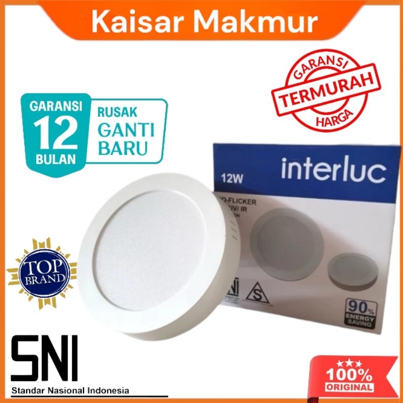 Jual Interluc lampu Downlight Led 18 watt OB Outbow Tempel plafon putih ...