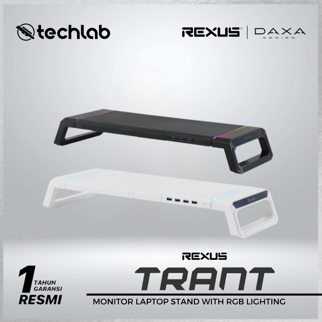 Jual Rexus Trant FP03 / FP-03 Monitor Stand Riser RGB LED with USB 3.0 ...