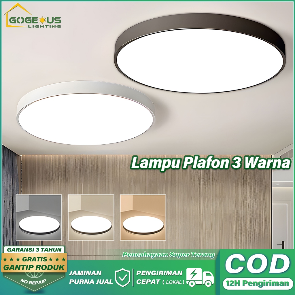 Jual Lampu Plafon Minimalis Modern Gaya Bulat Pvc 36Watt LED Lampu ...