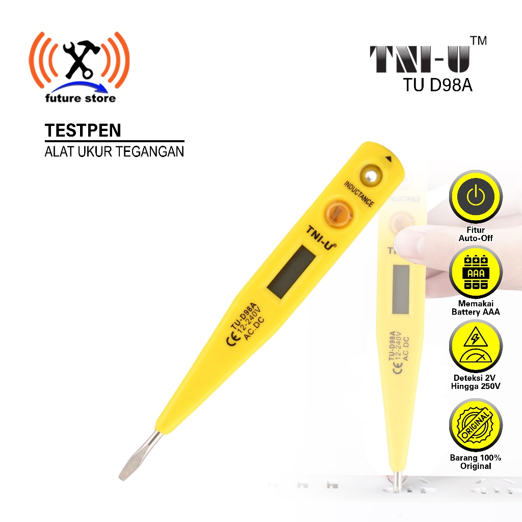 Jual TNI-U TU-D98A TESTPEN/LAMPU TEST/TESTER TEGANGAN ORIGINAL - LAMPU ...