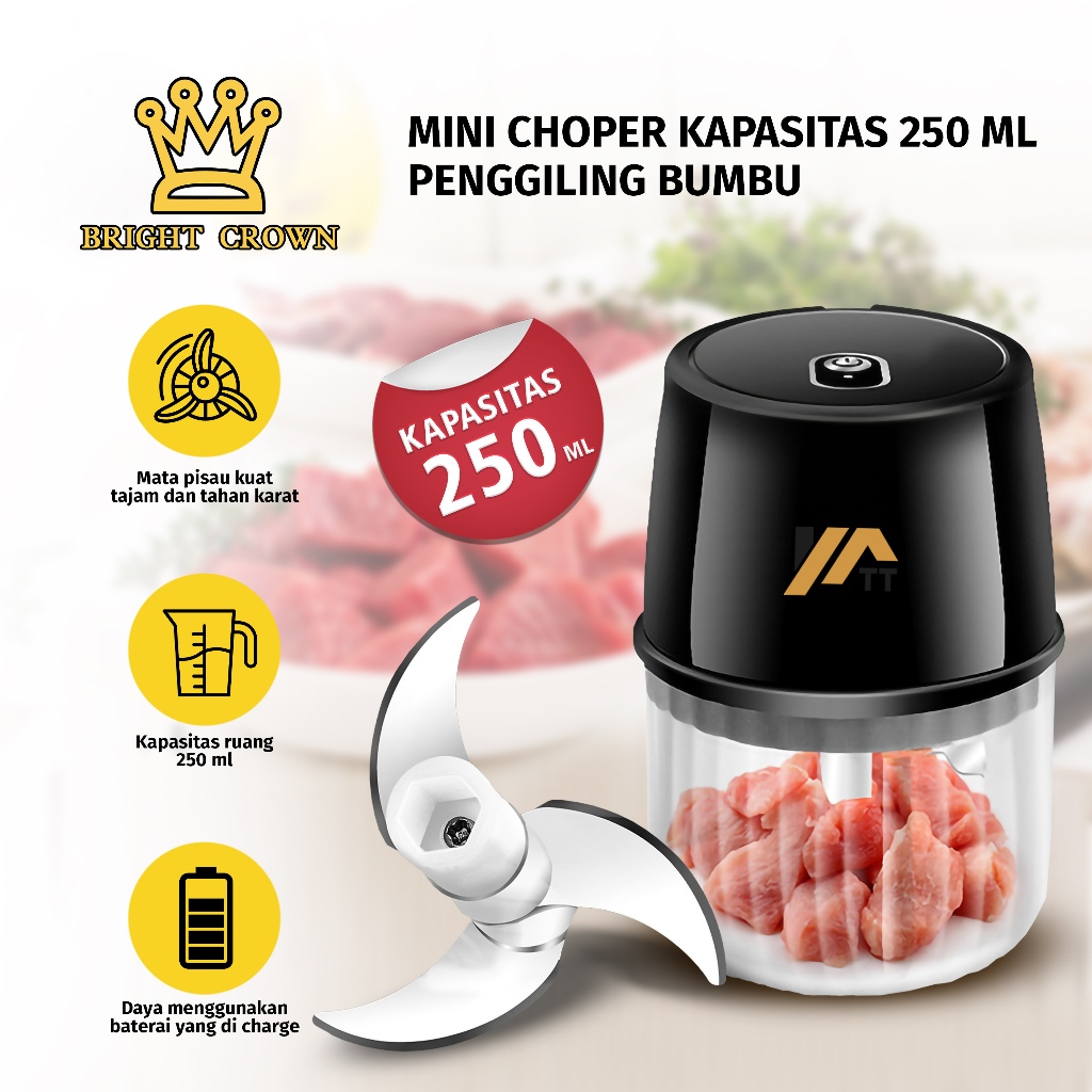 Jual YATT by Bright Crown Mini Portable Blender Gilingan Mini Bumbu ...