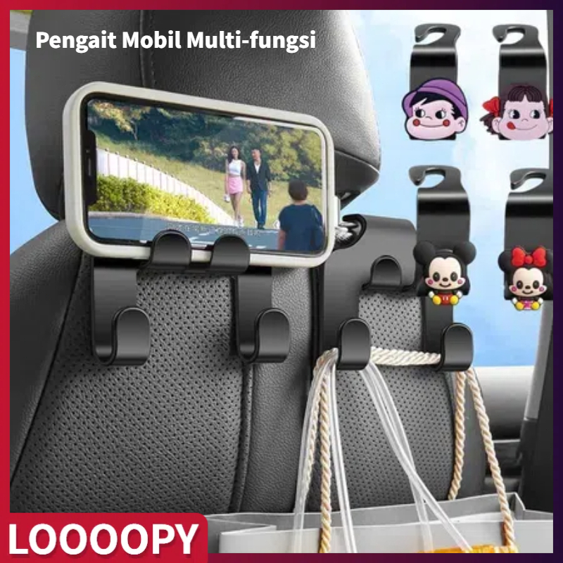 Jual LOOOOPY Car Hook Hanger Mobil Karakter Lucu Holder Headrest ...