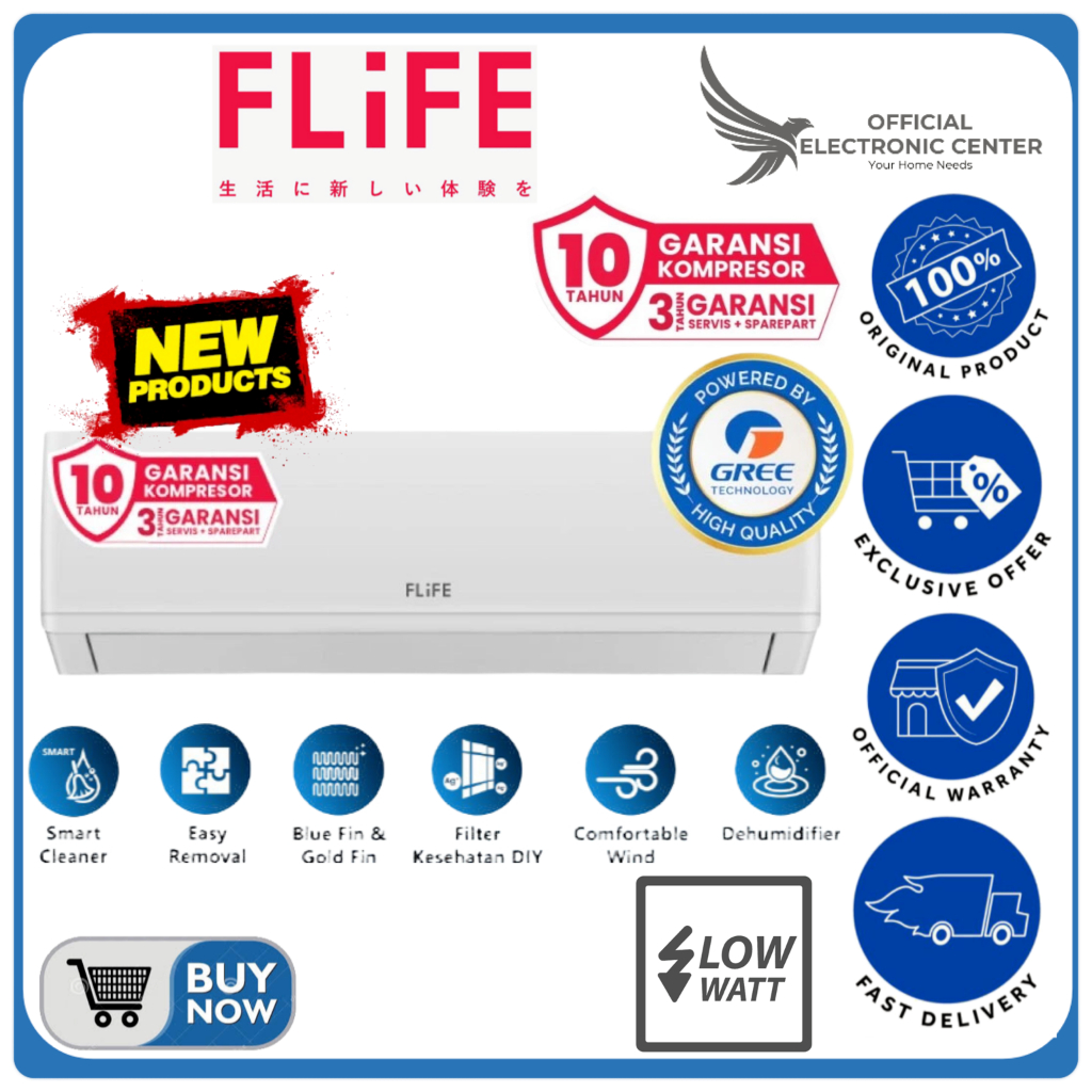 Jual AC FLIFE FAC-12FMOO2 12FMOO2 FAC12 STANDARD 1.5PK SUPER LOW WATT ...