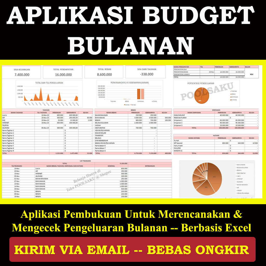 Jual Software Aplikasi Pembukuan Untuk Merencanakan Budget dan Mengecek ...