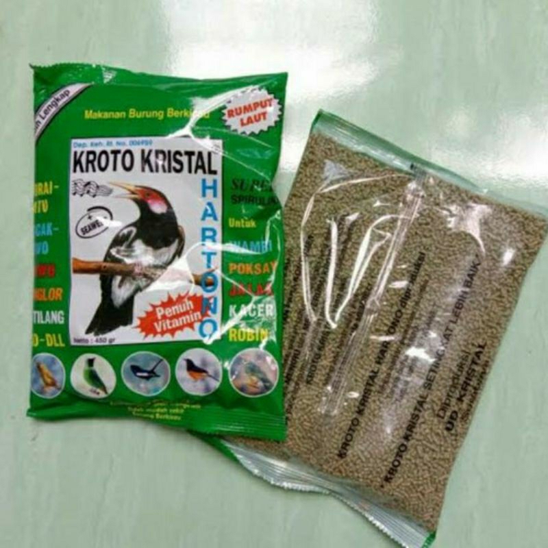 Jual PAKAN BURUNG KROTO KRISTAL HARTONO PAKAN BURUNG | Shopee Indonesia