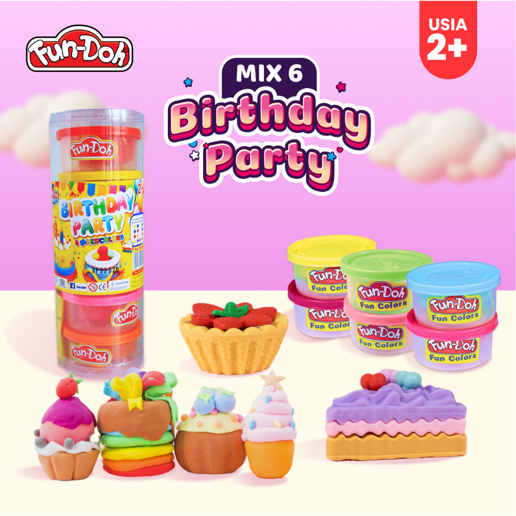 Jual Fundoh Refill Isi Ulang Birthday Party FUNDOH MIX 6 Mainan Anak ...