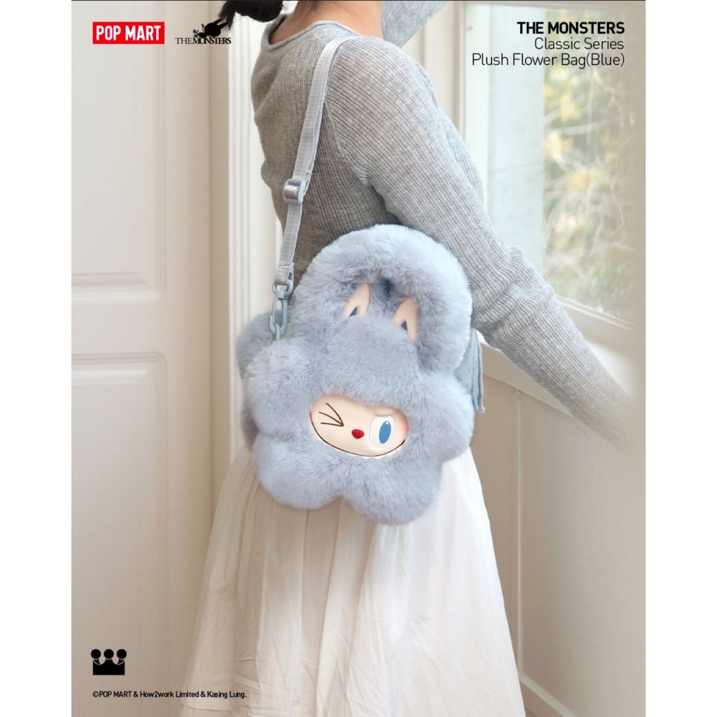Jual TAS LABUBU PLUSH FLOWER BLUE ORIGINAL POPMART | Shopee Indonesia