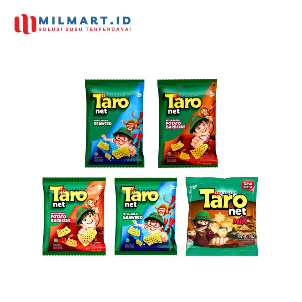 Jual TARO NET SNACK SEAWEED/POTATO BARBECUE/TERIYAKI BBQ CAMILAN ...