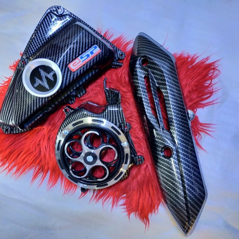 Jual (3pcs) PAKETAN CARBON HONDA GENIO KIPAS SPINNER/FILTER UDARA ...